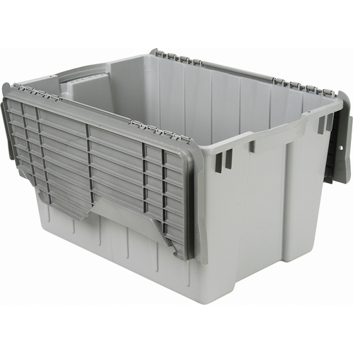 Integrated Plastics Flip Top Containers, 21.5" x 15" x 12.5", Grey ...